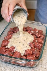 Baked Creamy Mushroom Beef: 4 Ingredients, 5 Minutes Prep, Incredibly ...